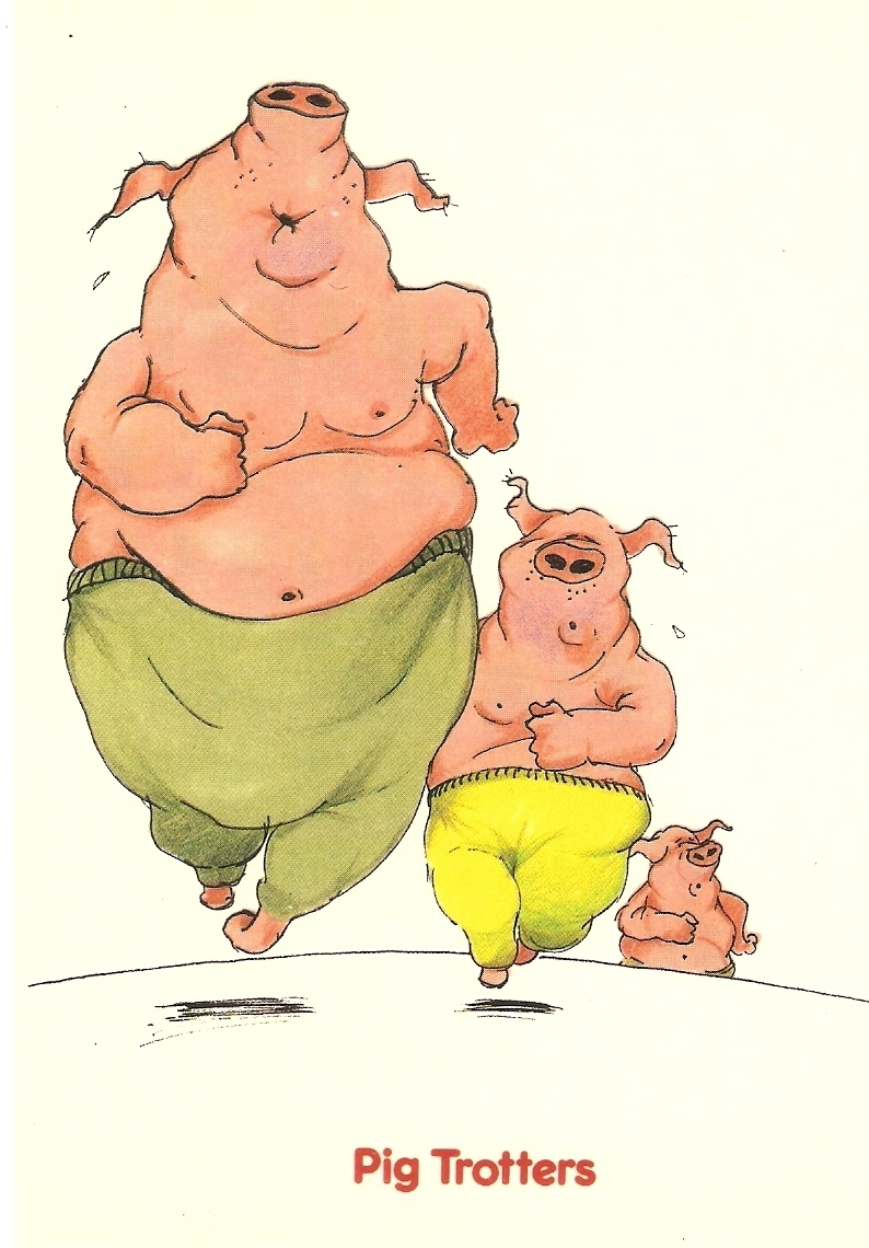 "Pig my Pig, by Silvey Hex" Animal humour English Postcard. Size 15 x ...