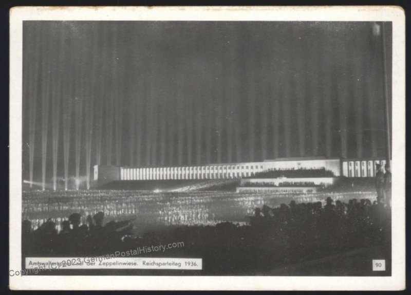 3rd Reich Germany 1936 Reichsparteitag Nuremberg Rally Propaganda Card ...