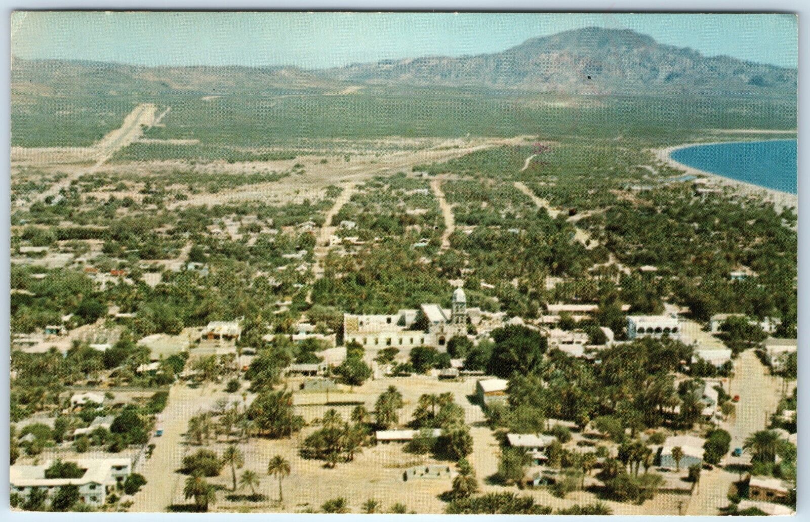 c1970s Loreto, Mexico Birds Eye Baja California Mission Concho Gobierno ...