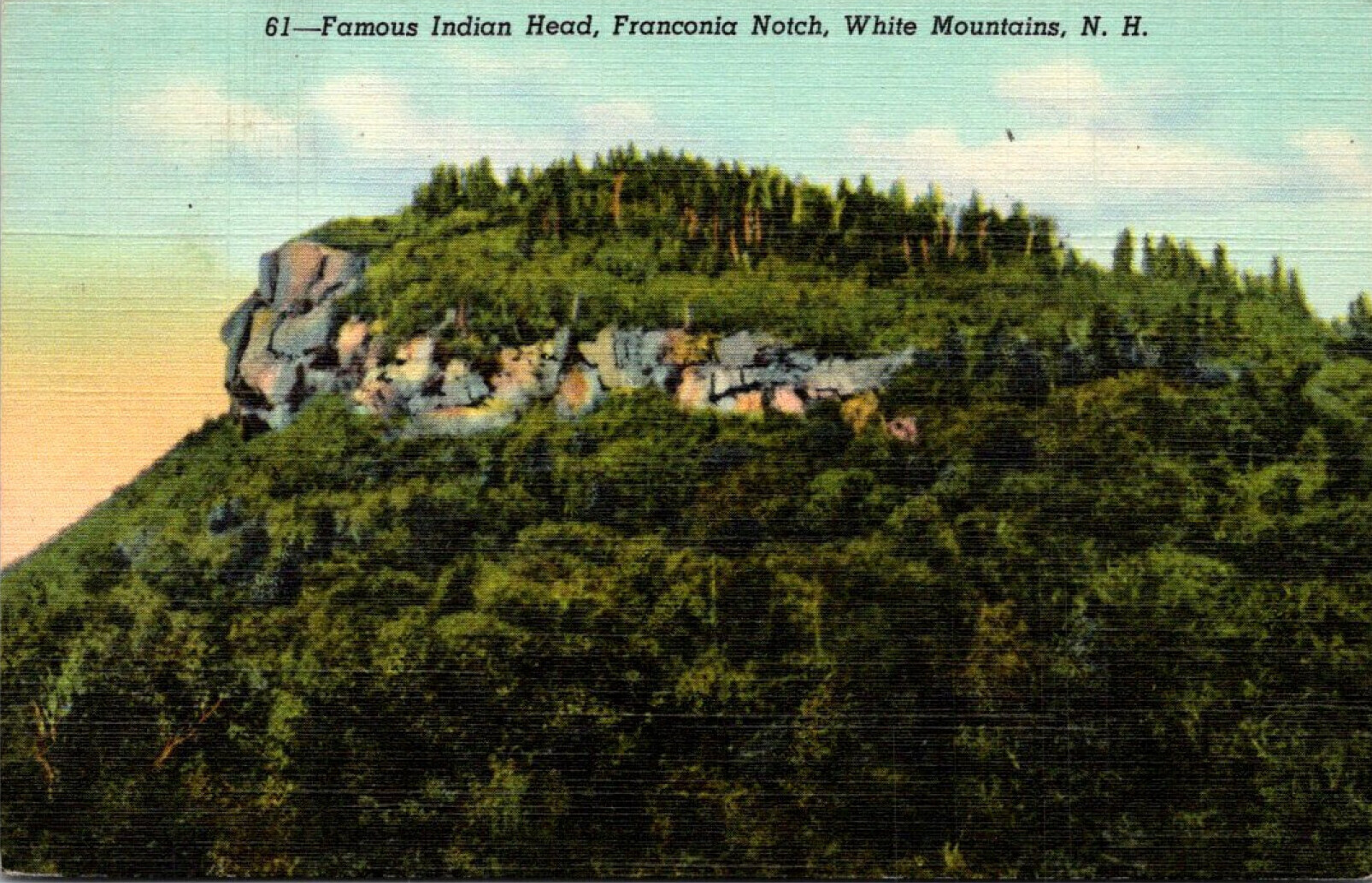 New Hampshire White Mountains Franconia Notch The Famous Indian Head ...