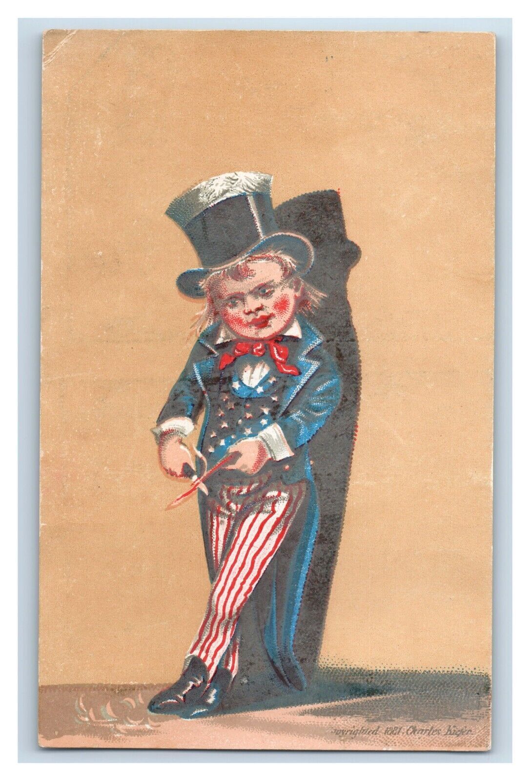 1881 Victorian Trade Cards Children Occupational Uncle Sam Police Set ...