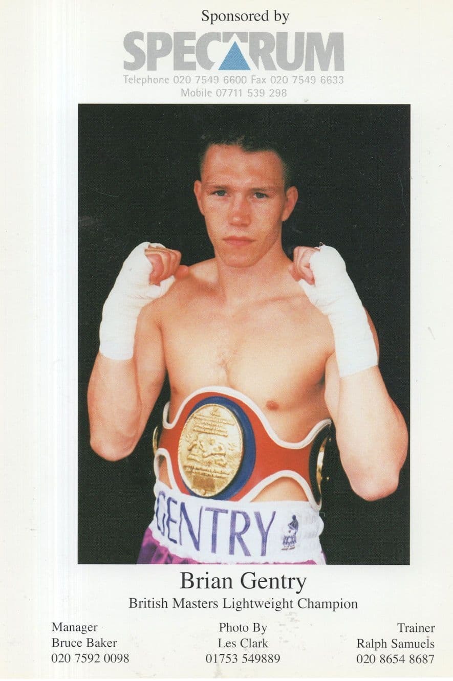 Brian Gentry British Lightweight Boxing Champion Publicity Photo Card ...