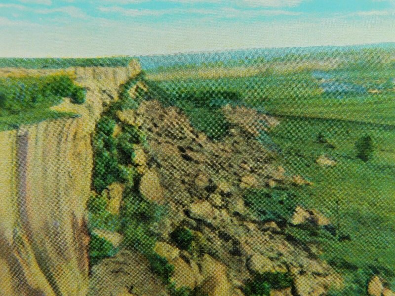 Rim Rocks Billings Montana Country Side View White Border Vintage ...