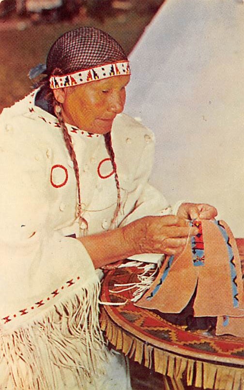 Oklahoma Indian Squaw At Work Western Indian Aquaw Indian OK | United ...