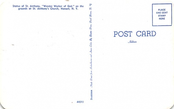 Statue of St Anthony "Wonder Worker of God" in Nanuet, New York ...