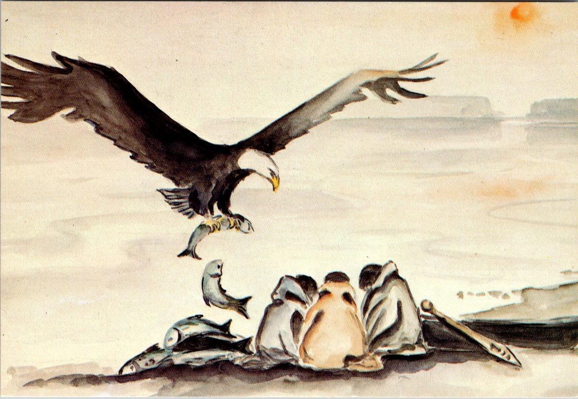 2~4X6 Art Postcards Sitka, AK Alaska TLINGIT LEGENDS Sheldon Jackson ...