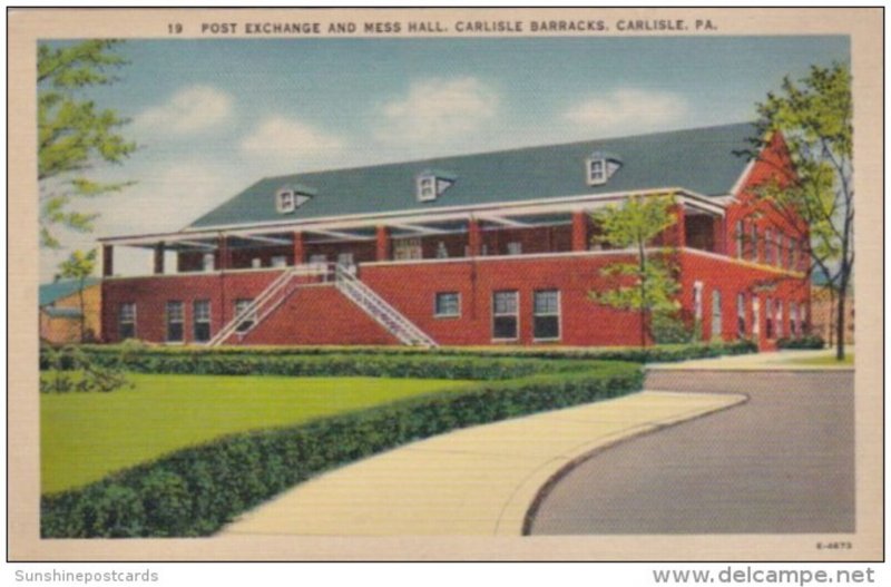 Pennsylvania Carlisle Post Exchange and Mess Hall Carlisle Barracks ...