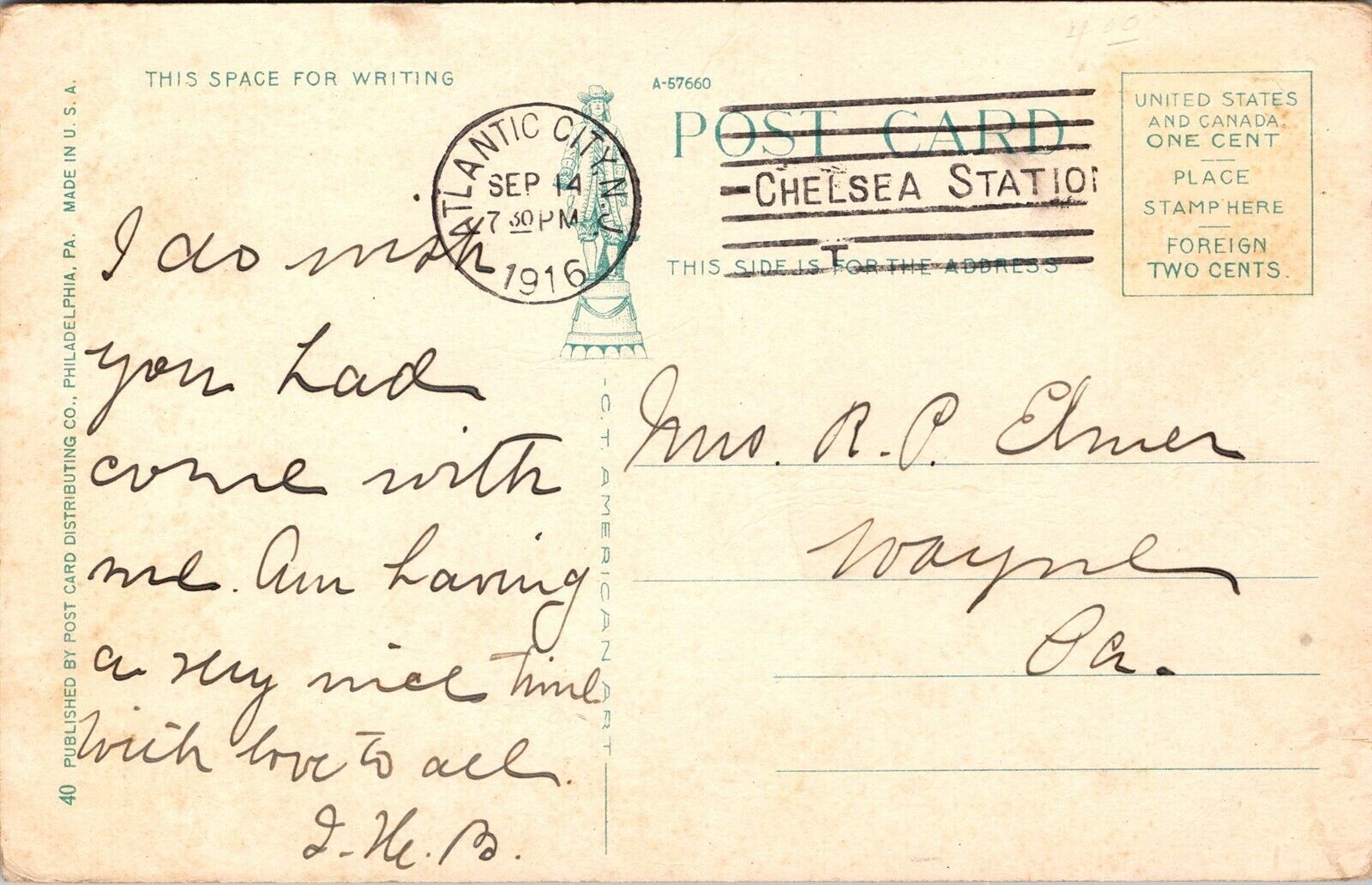 Vtg Atlantic City New Jersey NJ Boardwalk View Blenheim Hotel 1910s ...