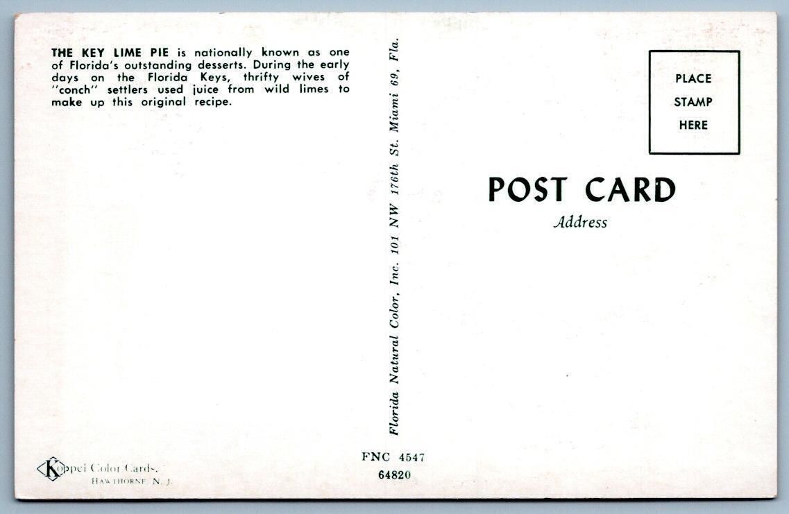 1960'S KEY Lime PIE Recipe Postcard Grandma Gold's Original Vintage ...
