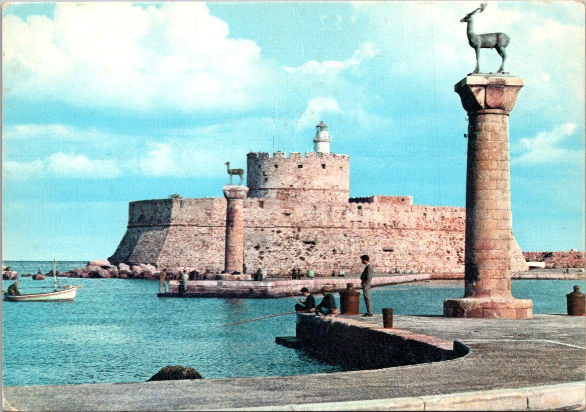 Greece Rhodes Stag Lighthouse | Europe - Greece, Postcard / HipPostcard