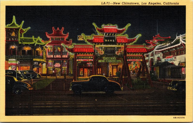 Los Angeles, California New Chinatown, Kim Ling Inn, Gateway, Mid 1900s ...