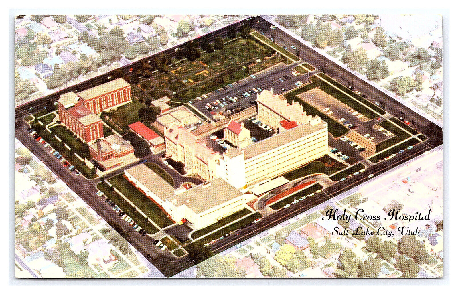 Holy Cross Hospital Salt Lake City Utah Aerial View Postcard | United ...
