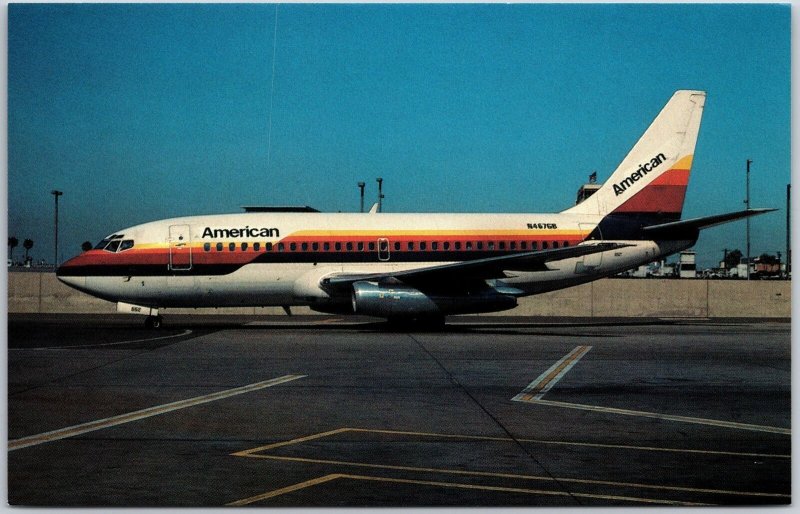 Airplane American Boeing 737-293 N467GB AirCal Color Scheme Postcard ...