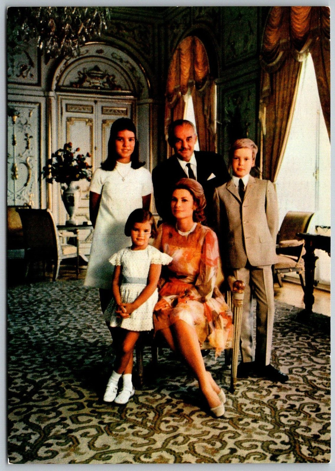 MONOCO 1971 Continental Postcard Royalty Royal Family Princess Grace ...
