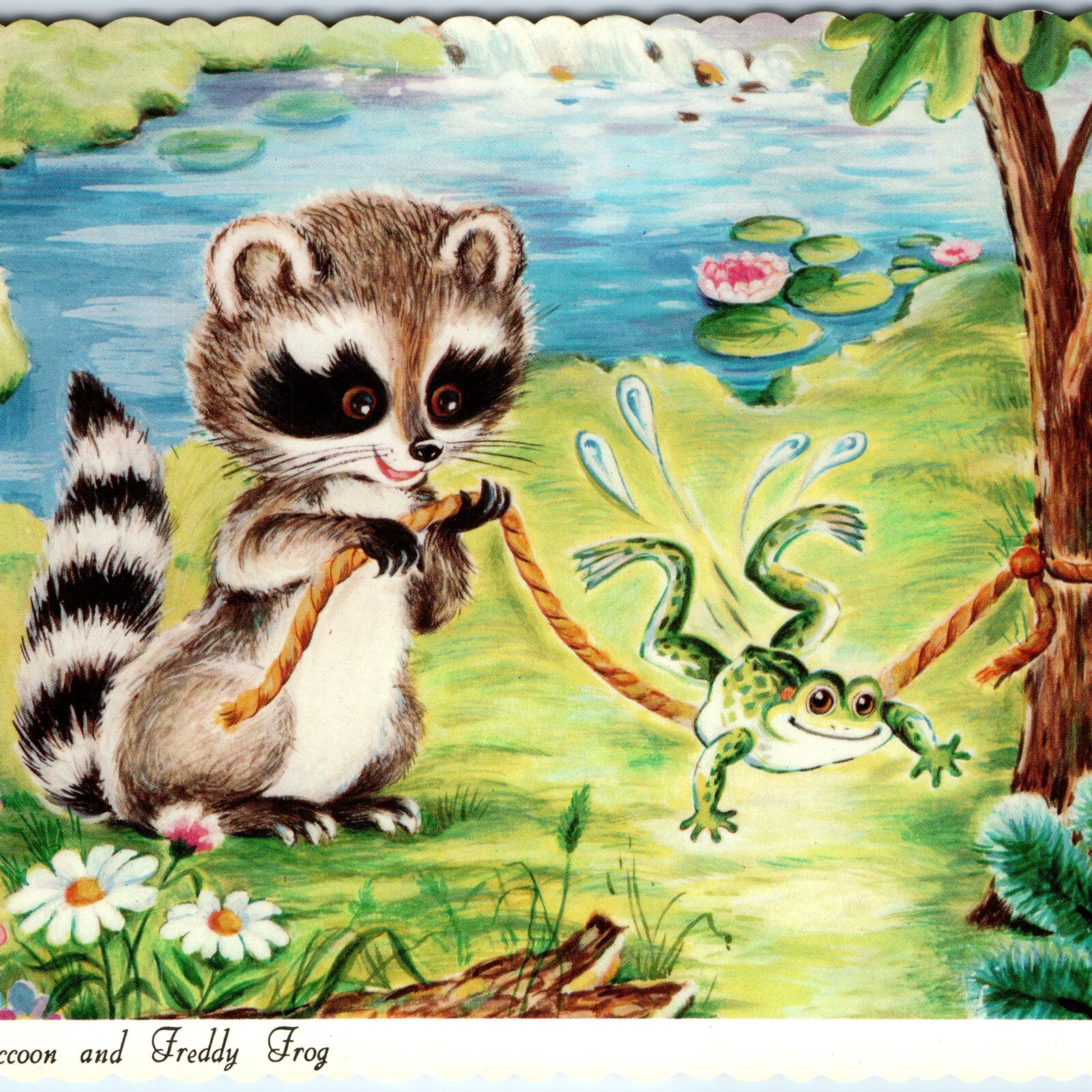 1969 Cute Anthropomorphic Ricky Raccoon Freddy Frog Psychedelic Era Art ...