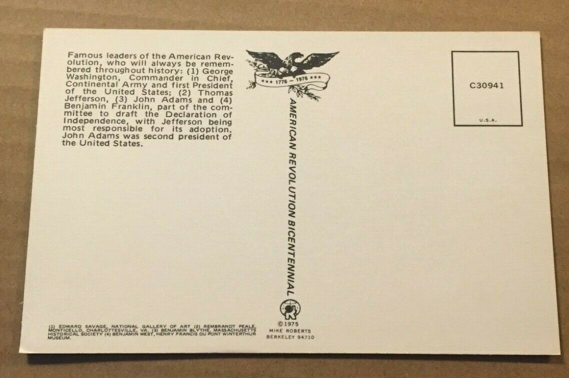 Vintage Unused Postcard American Revolution Bicentennial | Other ...