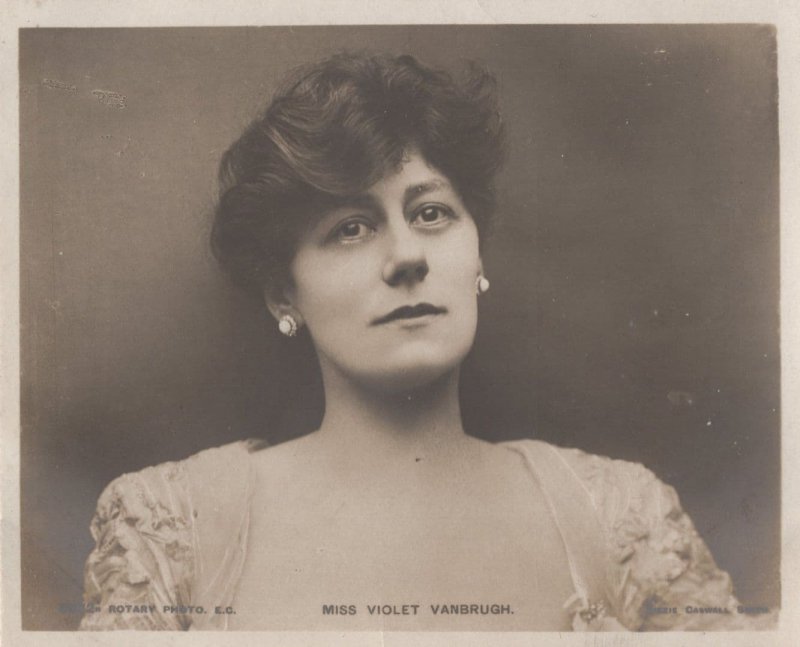 Miss Violet Vanbrugh Edwardian Actress Midget Rare Tiny Postcard ...