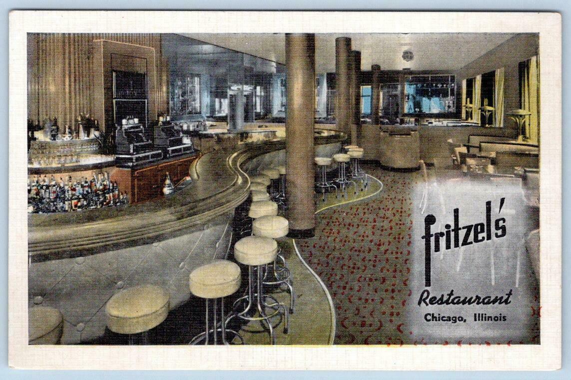 Fritzel's Restaurant Chicago Illinois Interior View Modern Post-War ...