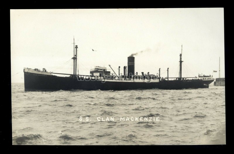 bf223 - Clan Line Cargo Ship - Clan Mackenzie , built 1917 - postcard ...