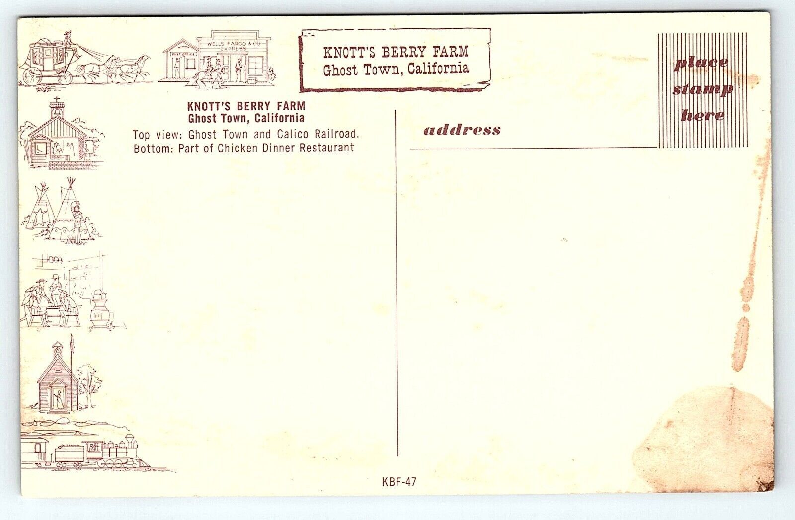 1960s Knotts Berry Farm Ghost Town California Railroad Restaurant ...