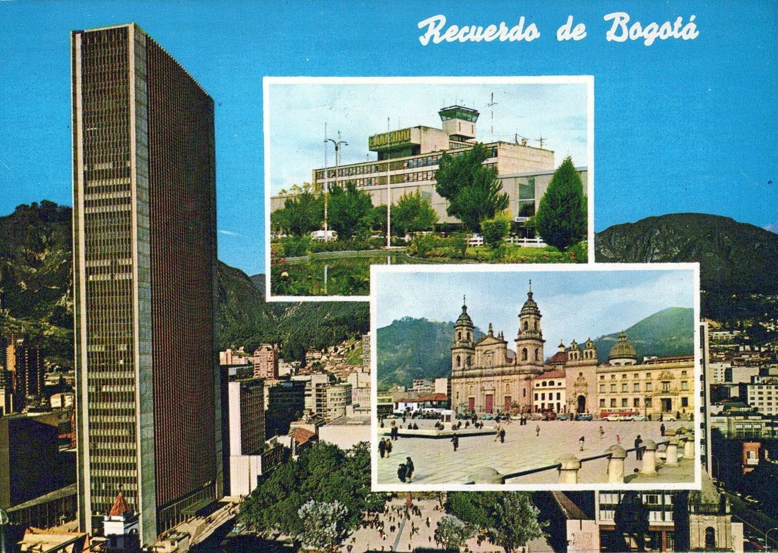 Vintage Continental Size Postcard Downtown Scenes Bogota Colombia ...