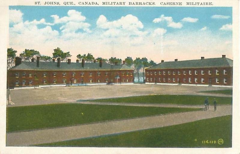 St Johns, Quebec, Canada, Military Barracks White Border Postcard ...