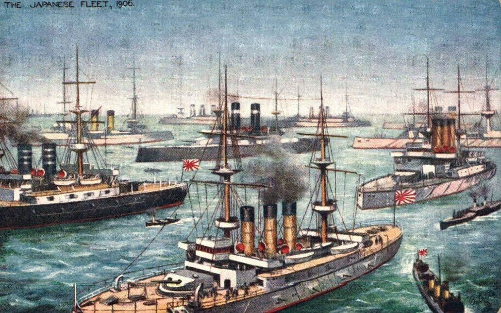 WWI Japanese Navy Fleet Naval Japan Raphael Tuck c.1910 | Asia & Middle ...