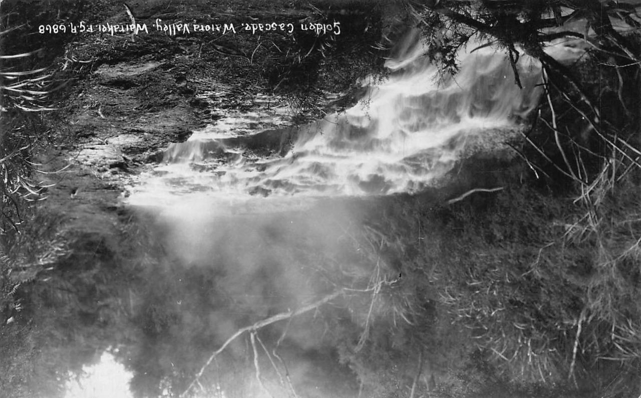 Rppc Golden Cascade Waiora Valley Wairakei New Zealand Real Photo ...