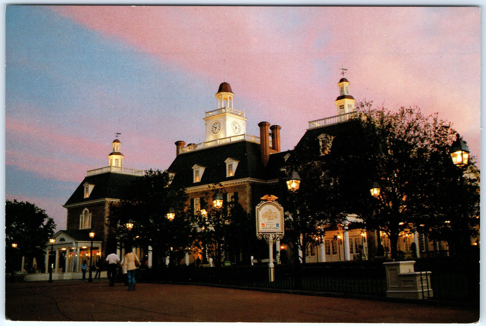 c1980s Orlando, FL Disney World EPCOT Broadway Theatre Colonial Chrome ...