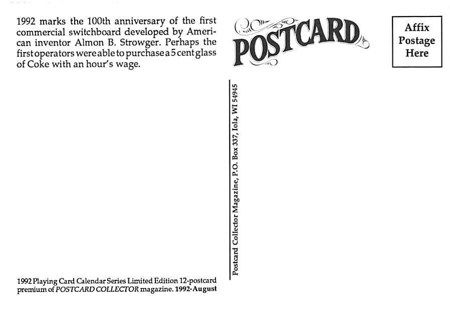 1992 Playing Card Calendar Series, 100Th Anniversary Of First ...