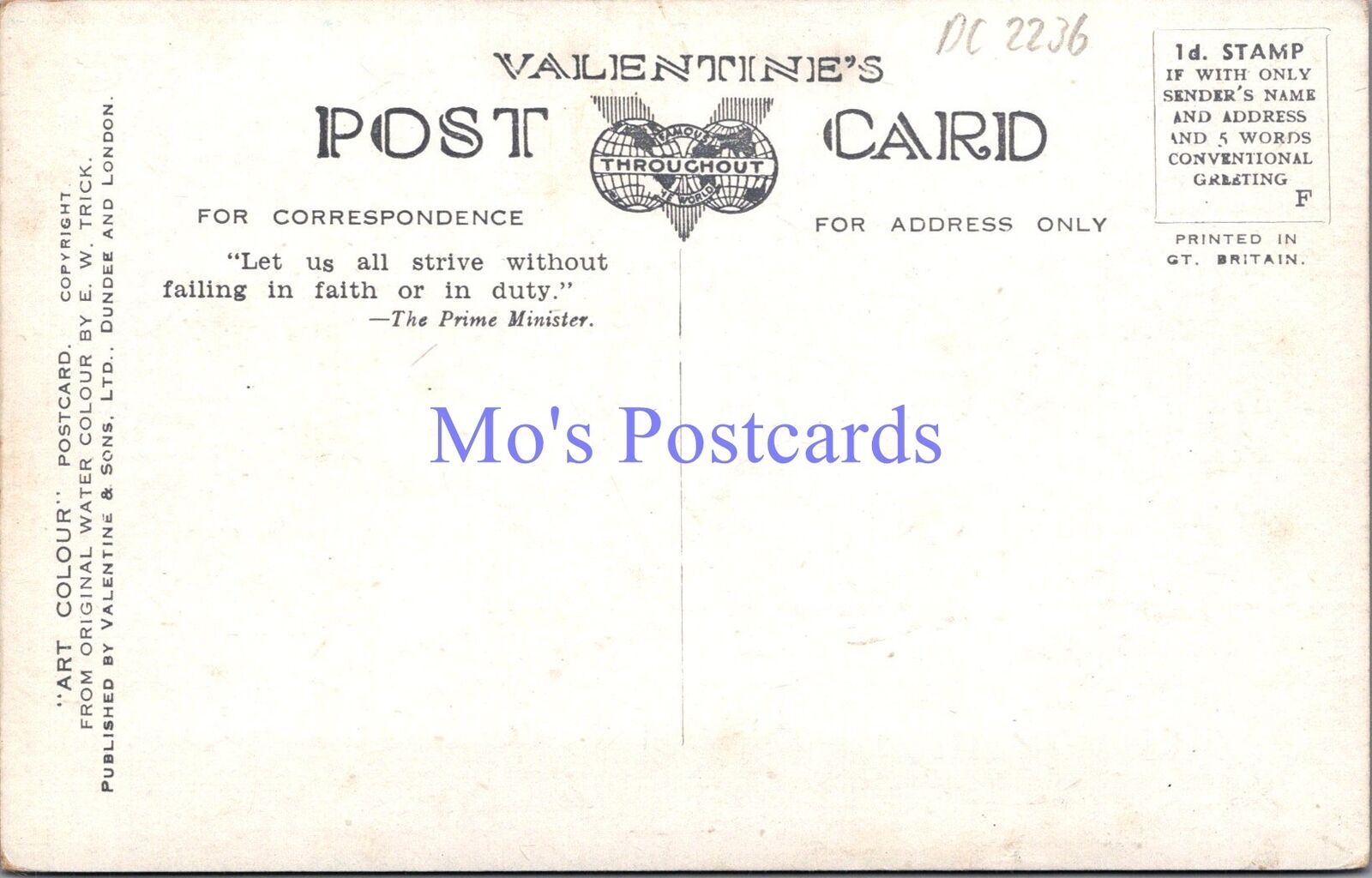 Cornwall Postcard - Kennack, The Lizard, Artist E.W.Trick DC2236 ...