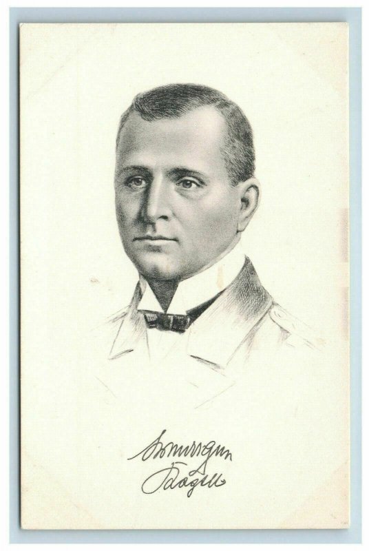 Otto Weddigen WWI German U Boat Commander Postcard Drawing Art | Europe ...