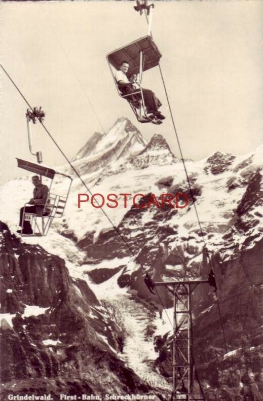 1955 Switzerland. Grindelwald. First - Bahn, Schreckhorner UND Oberer ...