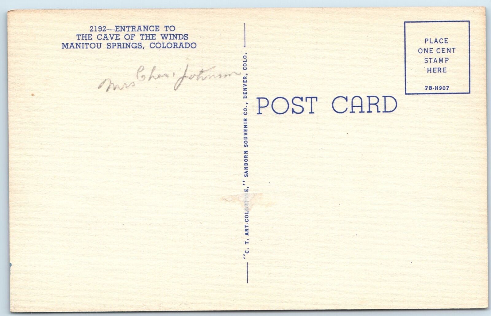 1947 Manitou Springs, CO Entrance Cave of the Winds Tourist Trap Ford ...