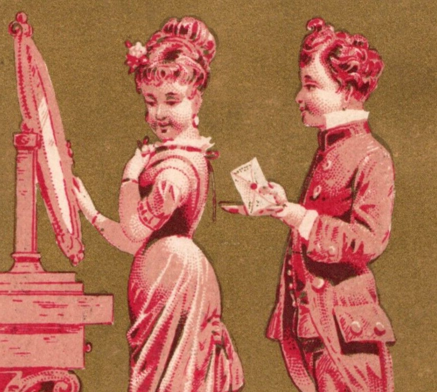 1880s Benjamin Brooke & Co. Van Haagen's Soap Lovely Couple P57 | Ephemera - Chromo & Printed ...