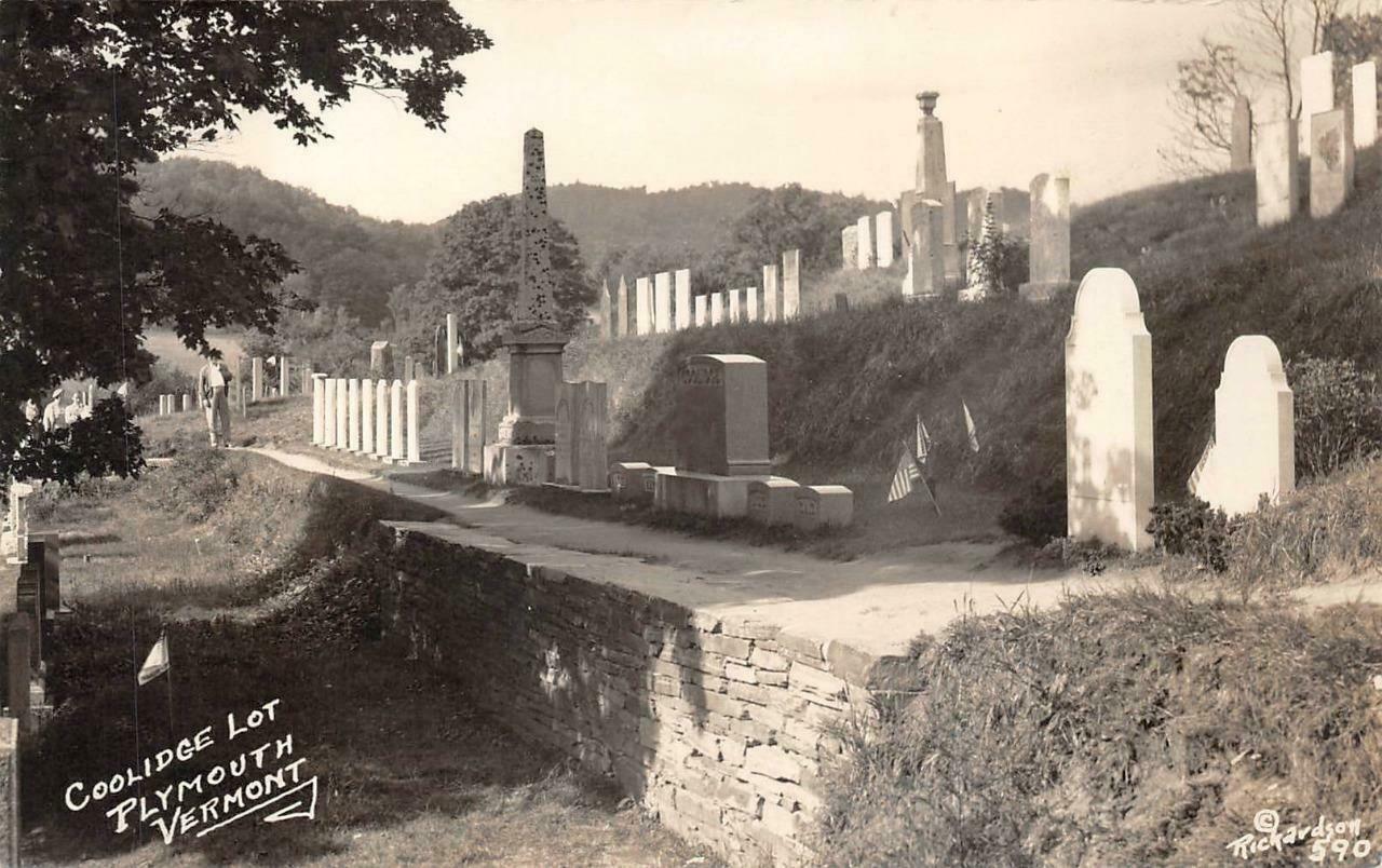 President Calvin Coolidge Gravestone Cemetery Plymouth Vermont Photo ...