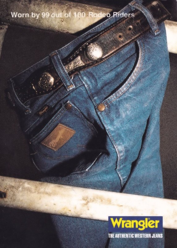 Wrangler Jeans Worn by Rodeo Riders Advertising Postcard | Topics ...
