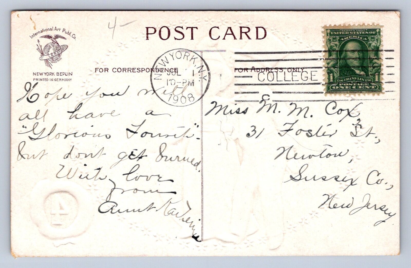 K3/ Patriotic Postcard c1910 Fourth of July 4th Uncle Sam Child Liberty ...