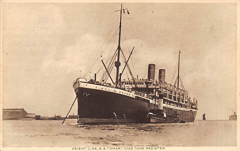 S.S Omar S.S Omar , Orient Line View image | Topics - Other, Postcard ...