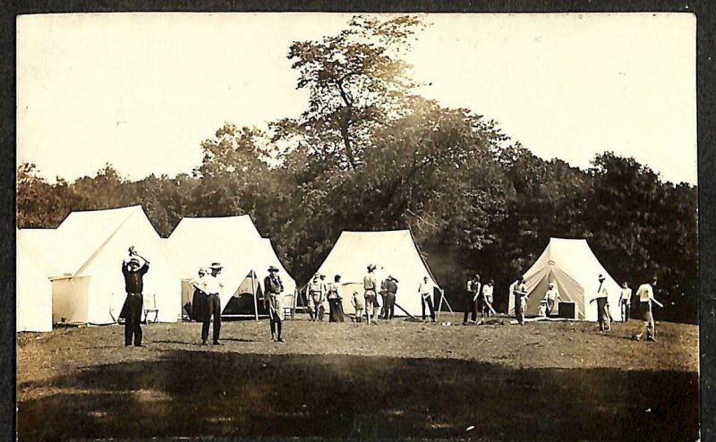 Rppc BSA BOY Scout Tent Encampment Real Photo Postcard (C. 1915 ...