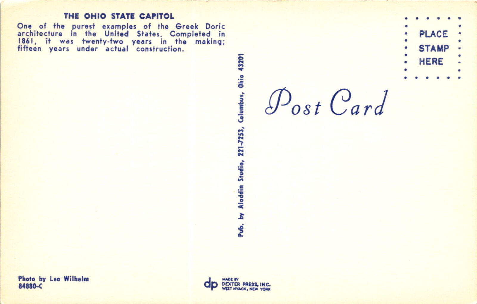 Ohio State Capitol Greek Doric architecture United States Columbus Ohio ...