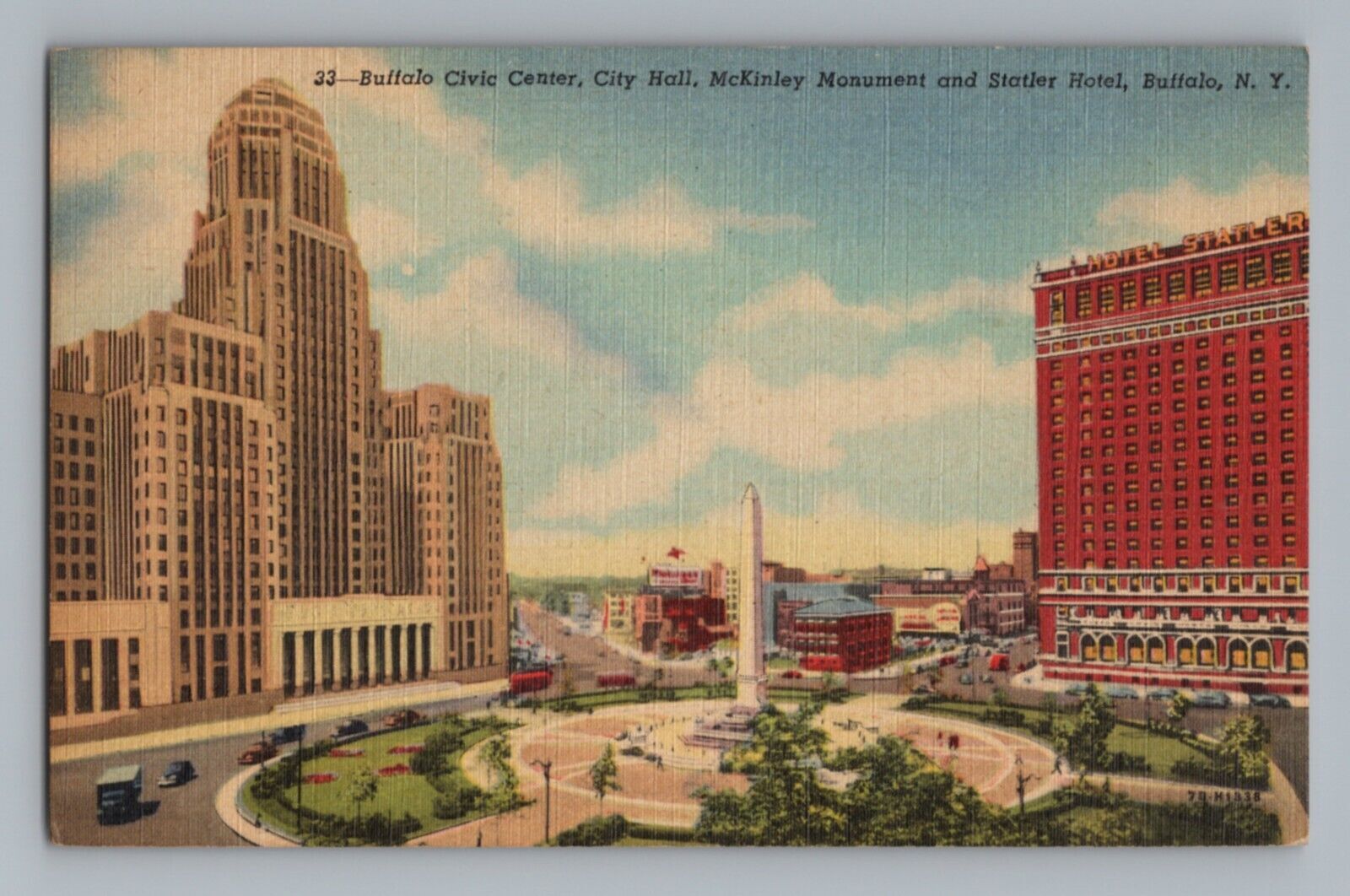 Civic Center City Hall McKinley Monument Statler Hotel Buffalo New York ...