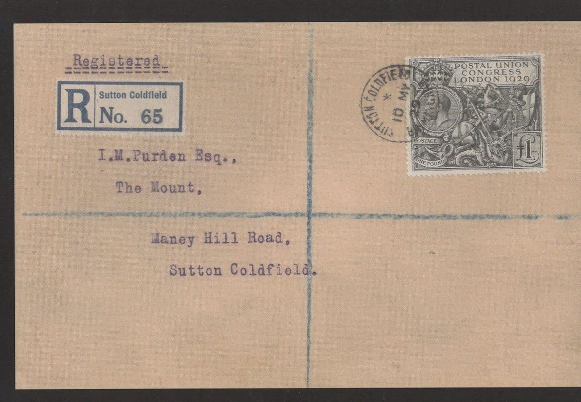 King George V Sutton Coldfield First Day Cover Postcard | Topics ...