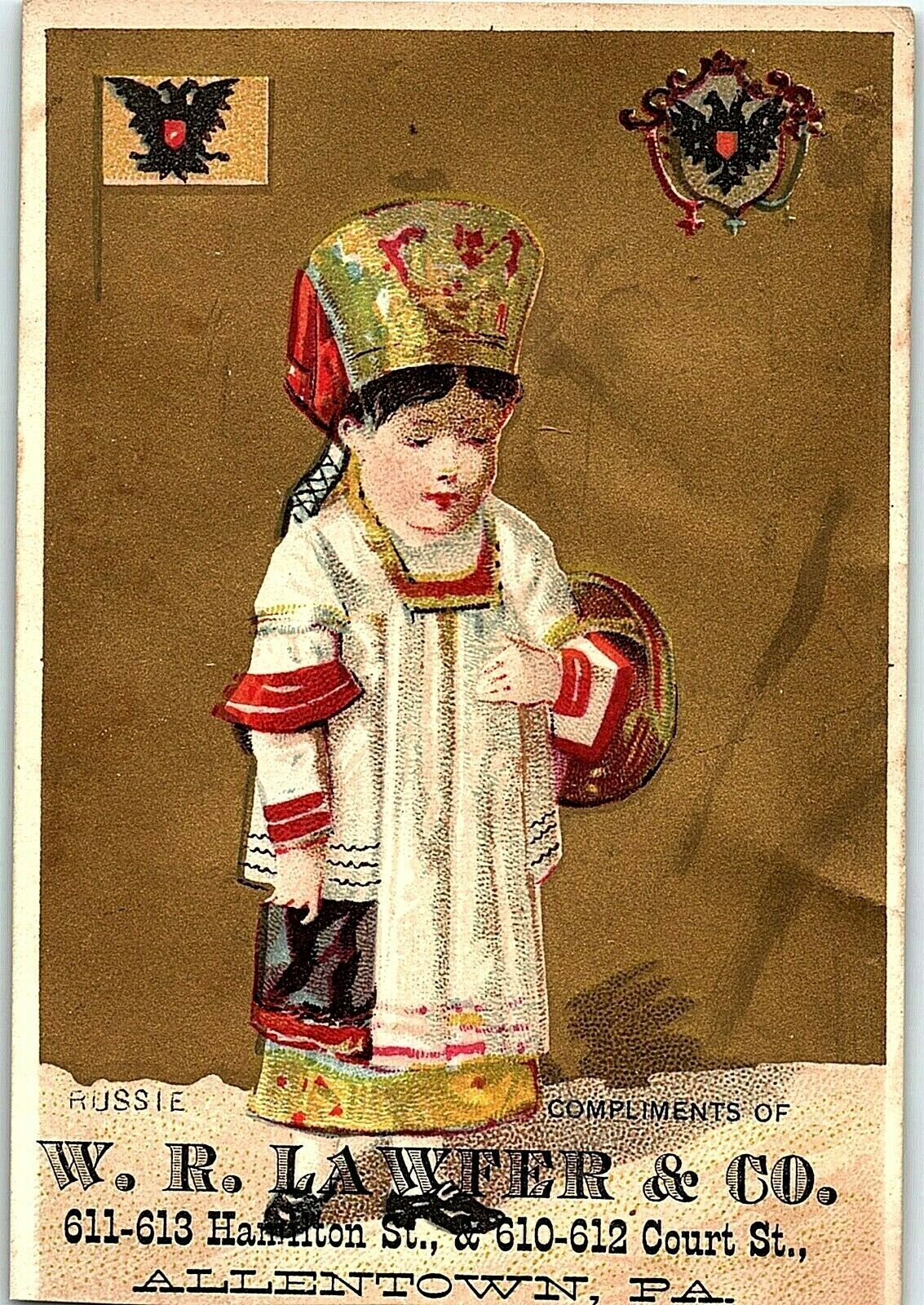 1880's W. R Lawfer & Co. Adorable Russian Child P150 | Ephemera ...