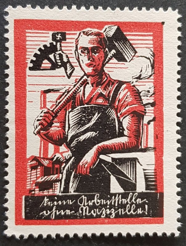 Rare German Third Reich Original Cinderella Propaganda Vignette Poster ...