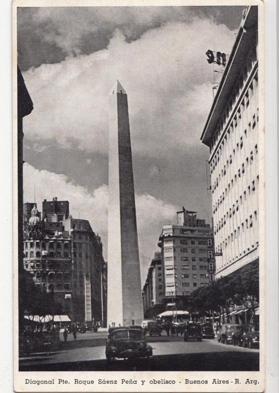 B81394 diagonal pte roques saenz car buenos aires argentina front/back ...