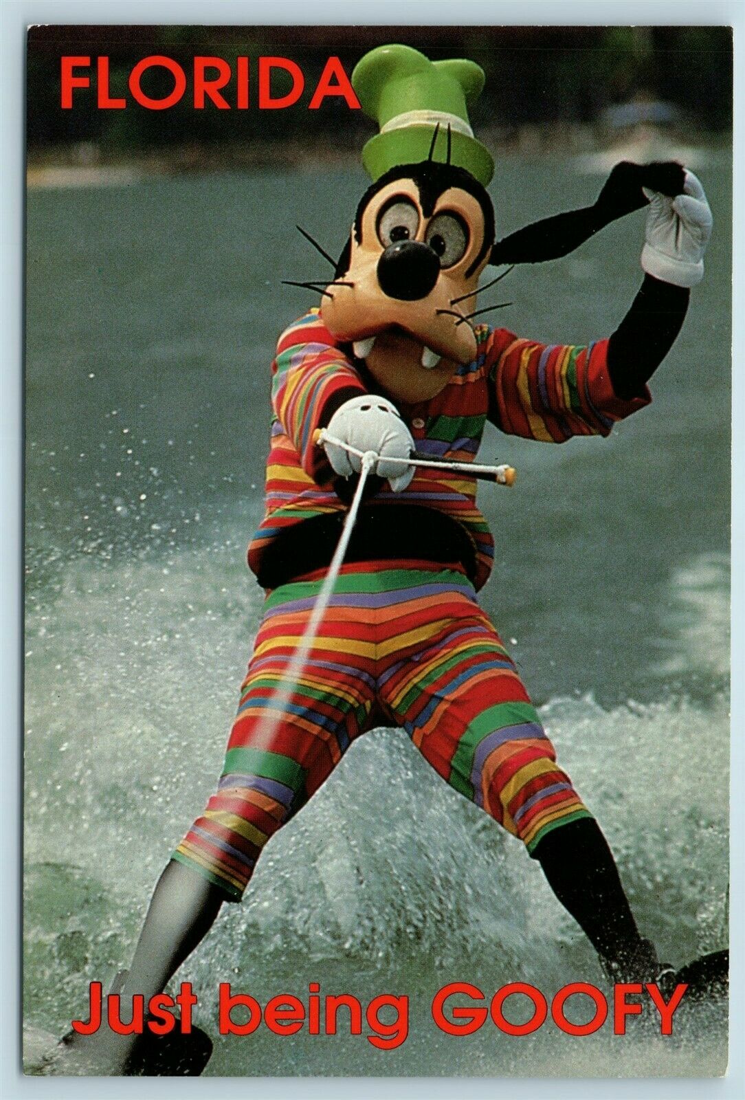Postcard Walt Disney Just Being Goofy In Florida Goofy Water Skiing AC5 ...