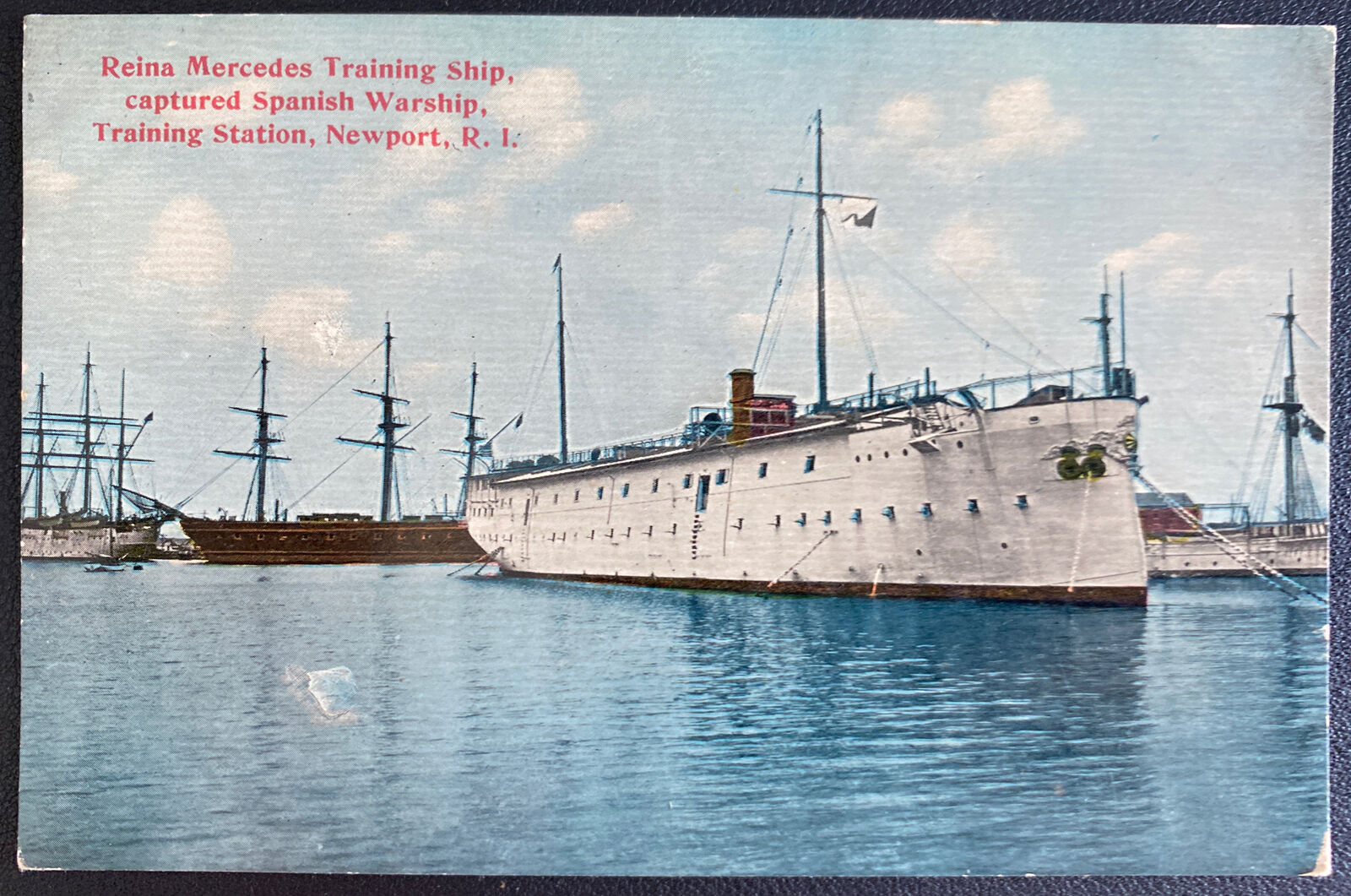 Mint Picture Postcard Reina Mercedes Training Ship Captured Spanish ...