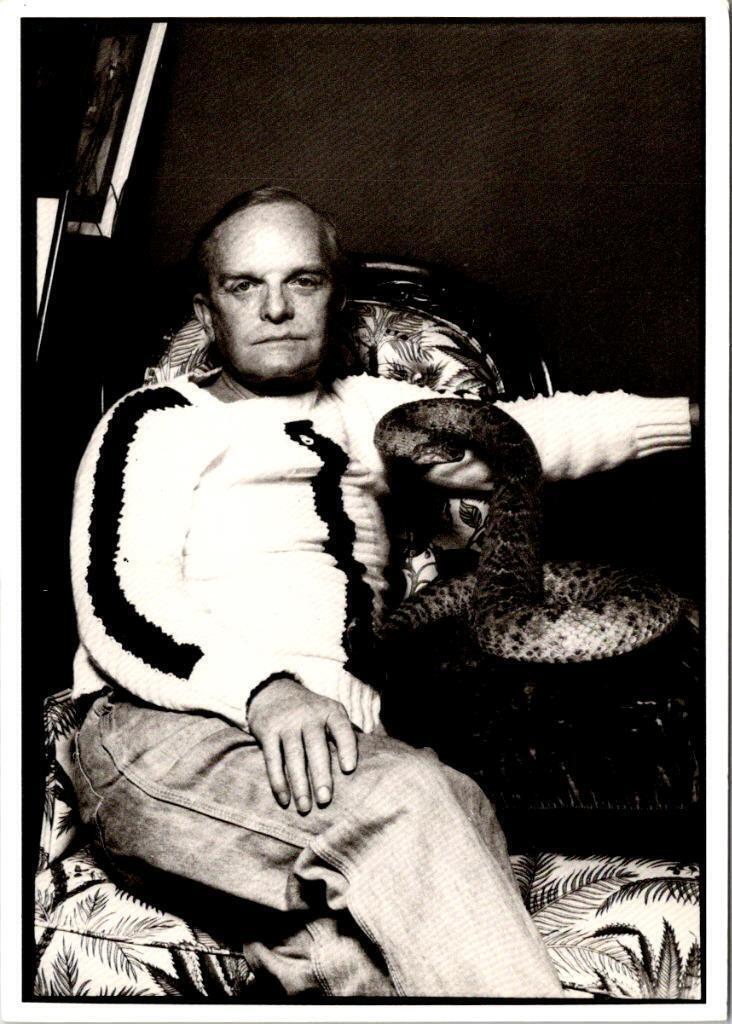REPRO Writer TRUMAN CAPOTE & LARGE SNAKE~1980 4X6 Michael McKenzie ...