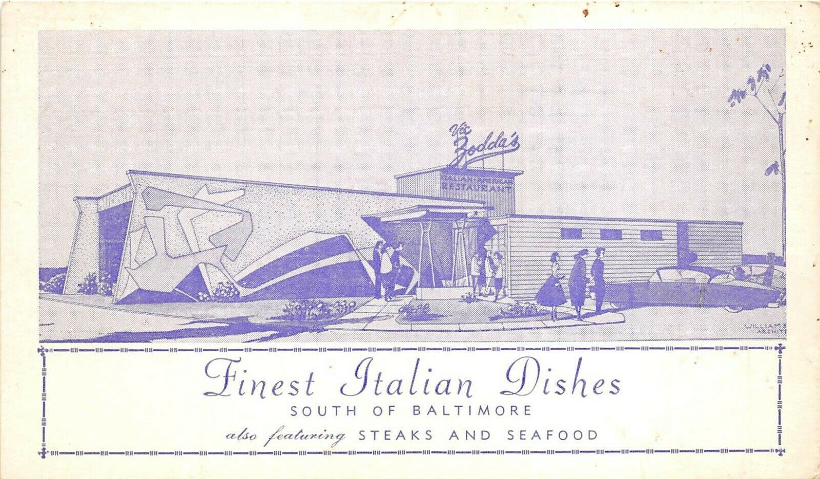 Warwick Virignia 1940s Postcard Vic Zodda's Italian American Restuarant ...